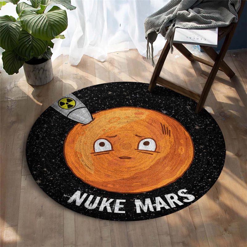 Nuke Mars Round Area Rug - Waltu