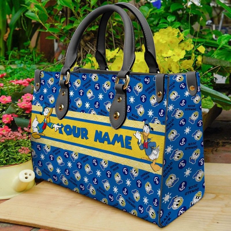 Donald Duck Leather Handbag For Women - Waltu